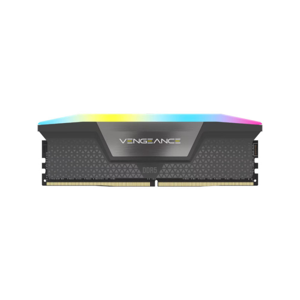 Corsair Vengeance RGB 16GB (16GBX1) DDR5 5200MHz C40 RAM - Grey | Hardware Nest